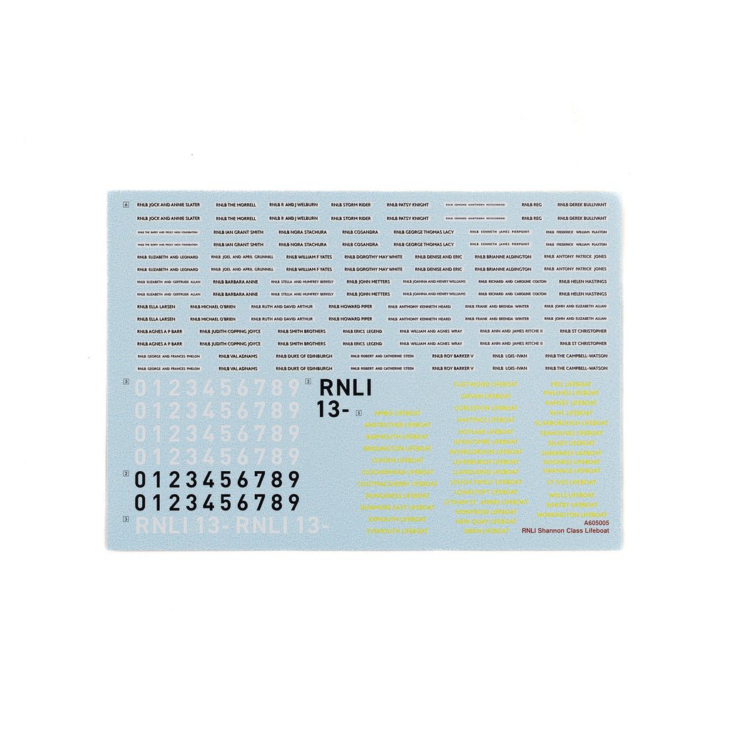 Airfix RNLI Shannon Decal Sheets | RNLI Shop