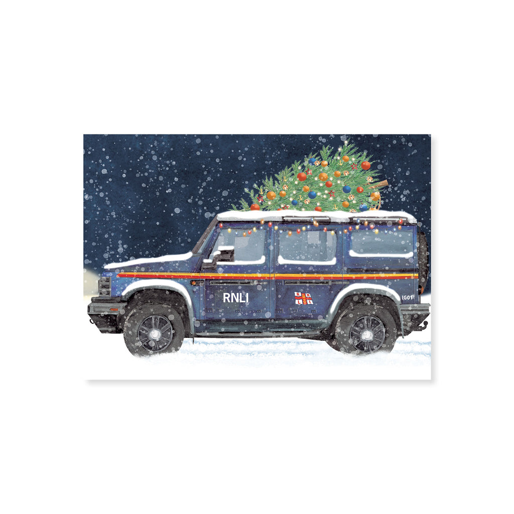 Bringing Home the Tree Christmas Cards, Pack of 8 | RNLI Shop