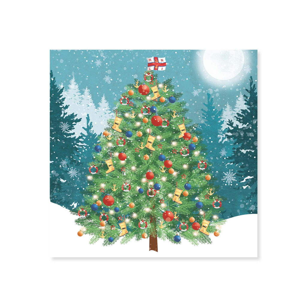 Christmas Tree Christmas Cards, Pack of 8 | RNLI Shop