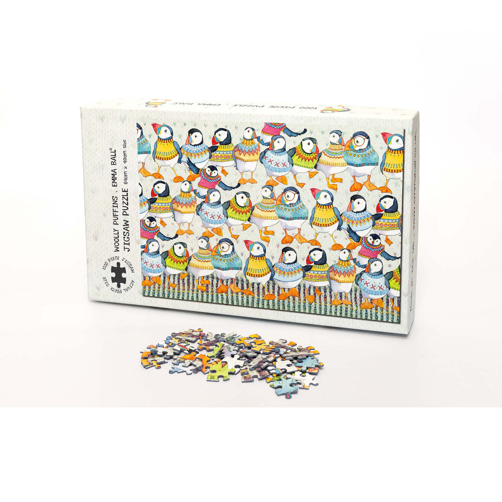 Emma Ball Woolly Puffins Jigsaw Puzzle | RNLI Shop