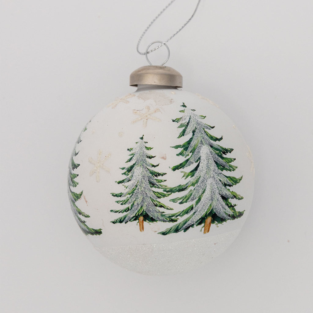 Frosted Trees Glass Bauble | RNLI Shop